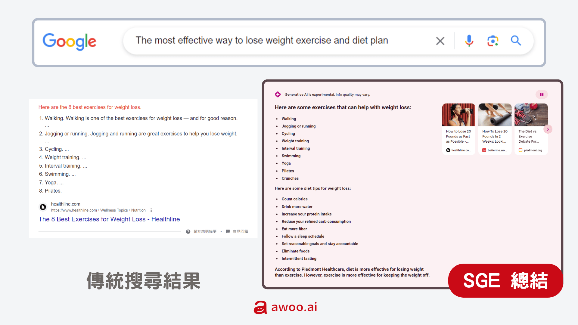 Google 生成式 AI 改寫搜尋引擎！AI Overviews 實測看 SEO 未來七個優化趨勢 - awoo